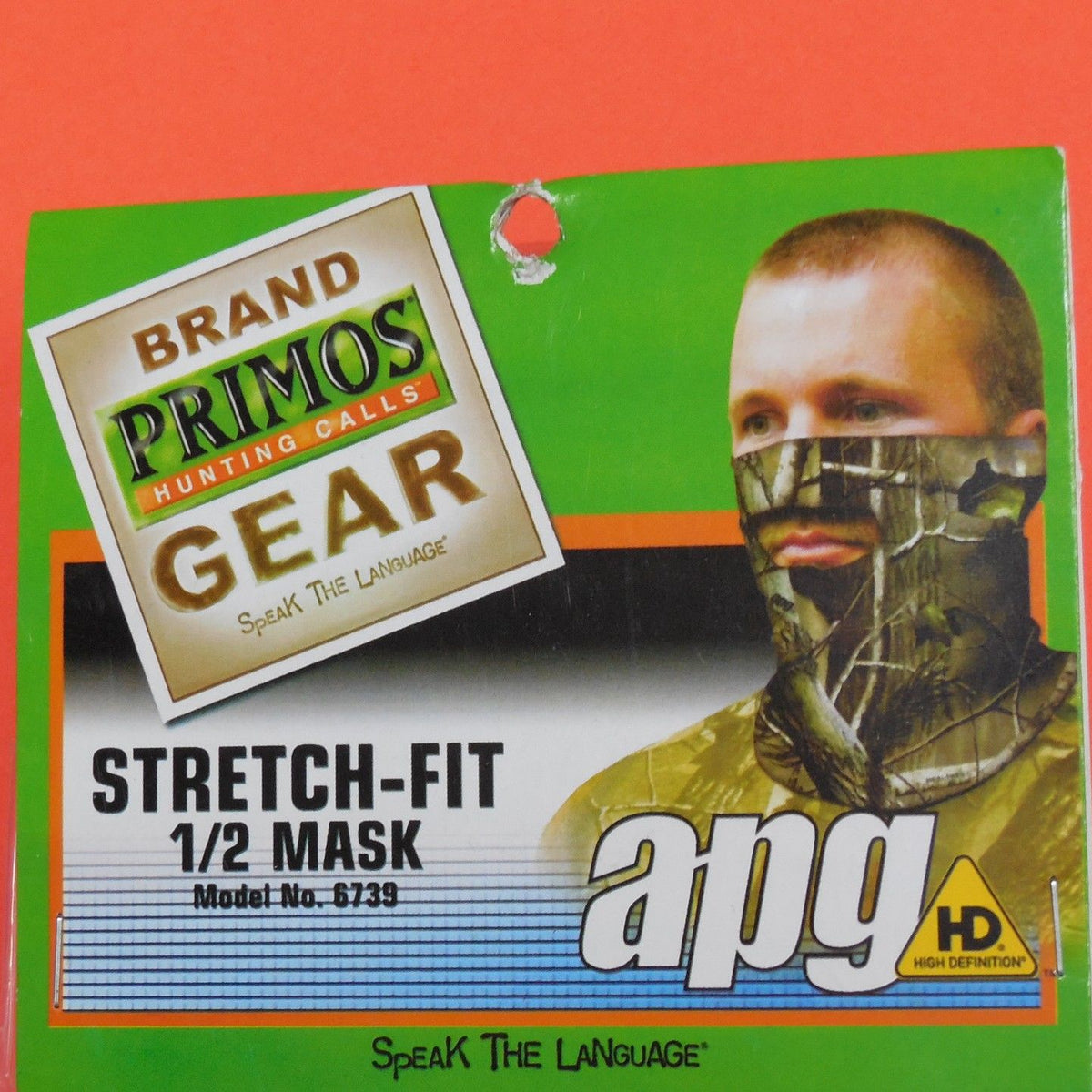 Primos Stretch-Fit Face Mask - 1/2 Mask - Realtree® APG HD – XtraGrej